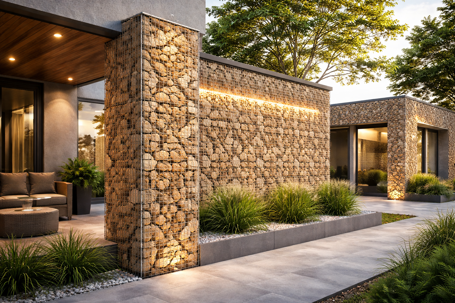 Stylish Gabion Cladding for Modern Outdoor Designs in Saudi Arabia